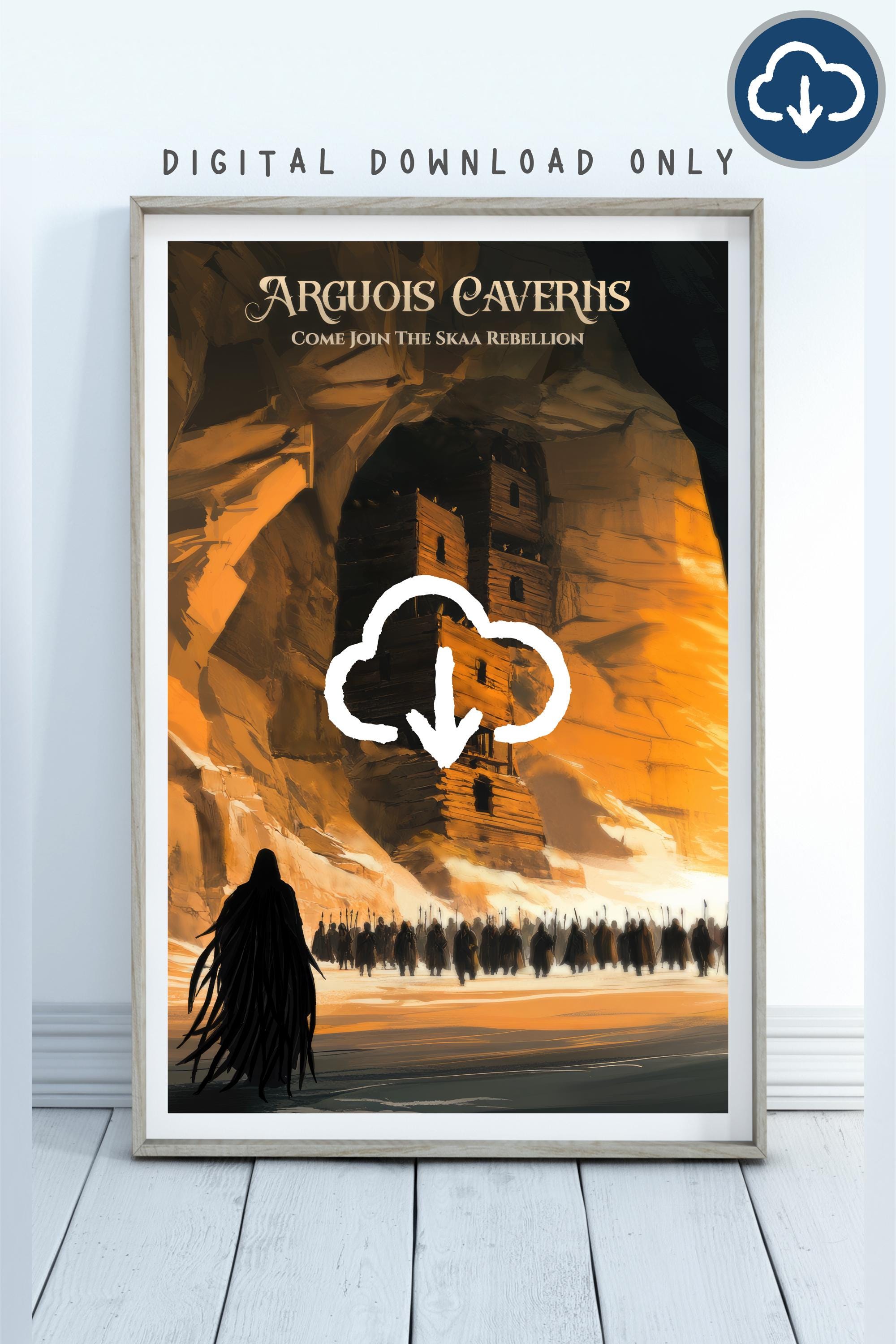 The Arguois Caverns Poster, Support the Skaa Rebellion, Mistborn Matte ...